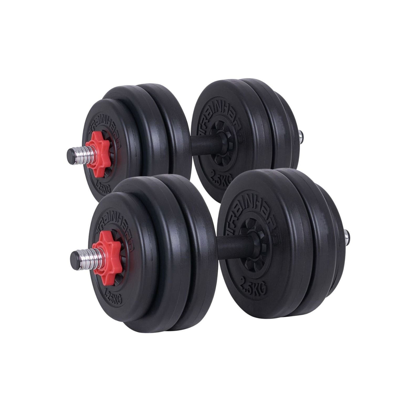 Train Hard® 25Kg bzw. 30Kg Kurzhantelset – HanssonSports.de